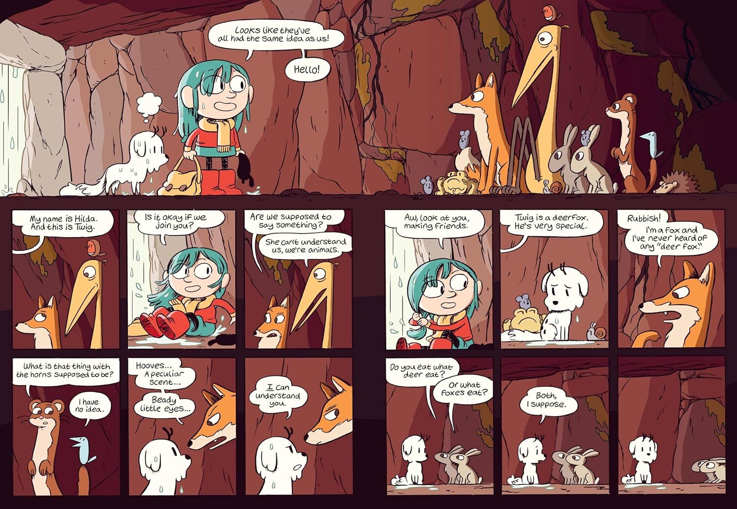 Hide from the Rain, Hilda and Twig